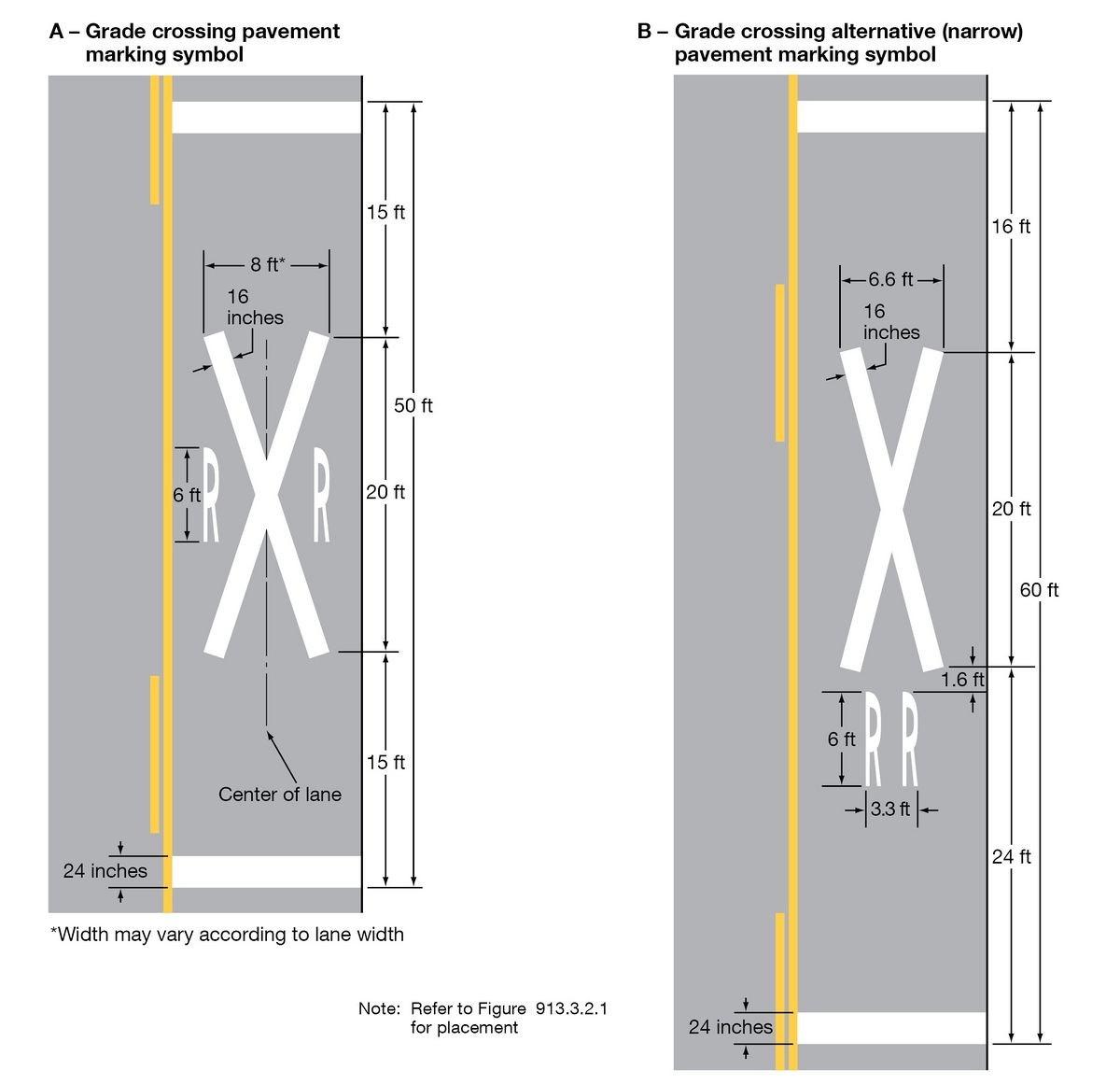 913.3 Markings (MUTCD Chapter 8C) - Engineering_Policy_Guide